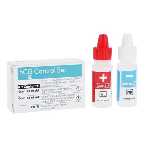 new quickvue onestep hcg quickvue positiveand negative control set