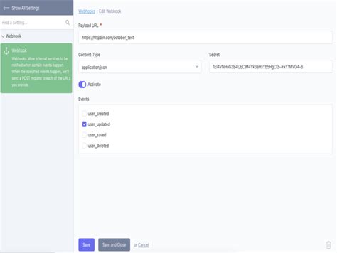 Webhook Plugin October Cms