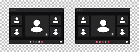 화상 회의 화면 온라인 회의 창입니다 화상 채팅 템플릿 벡터 그림입니다 액자에 대한 스톡 벡터 아트 및 기타 이미지 액자 프레임 화상 회의 Istock