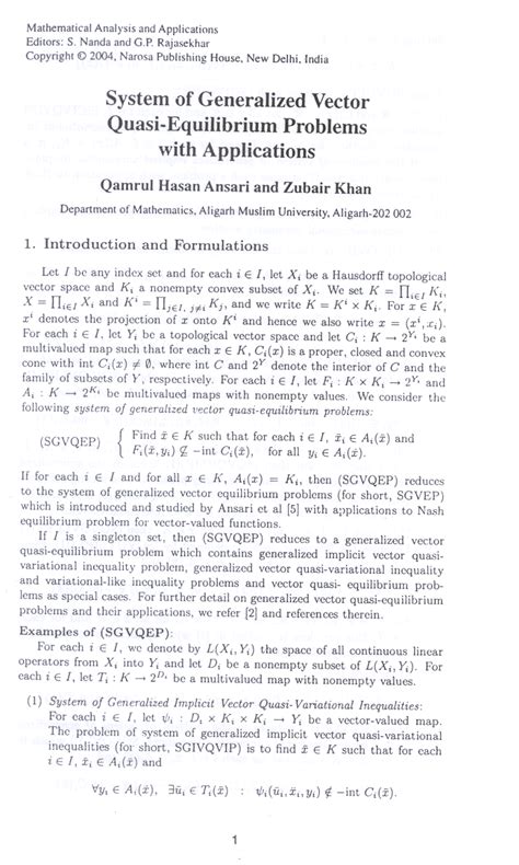 Pdf System Of Generalized Vector Quasi Equilibrium Problems With