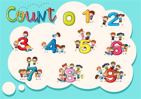 Girl Counting Nine Vector Images Over 100