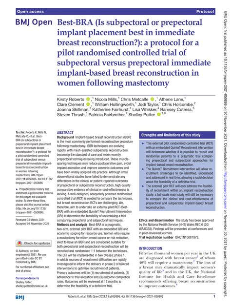 Pdf Best Bra Is Subpectoral Or Prepectoral Implant Placement Best In