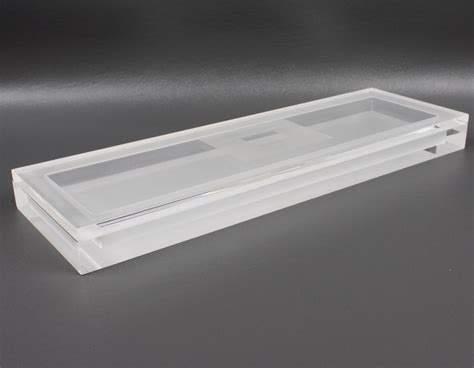 Modernist Long And Flat Lucite Box 1980s For Sale At 1stdibs