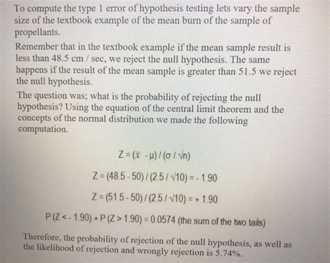 solved to compute the type 1 error of hypothesis testing