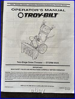 Troy Bilt Snow Thrower Storm 5524 | Snow Blowers