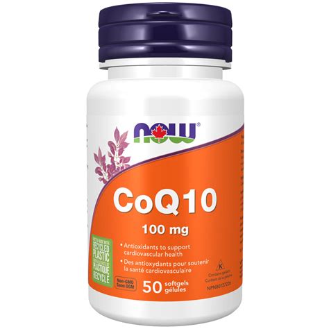 Coq10 100 Mg Softgels Now Foods Canada
