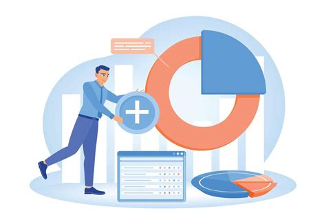 Data Analysis And Visualization Concepts With Charts And Professional Elements 55569330 Vector