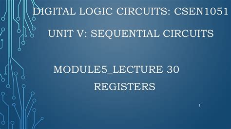 Module5lecture30 Registers Youtube