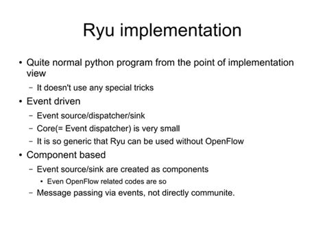 Ryu Sdn Framework Ppt