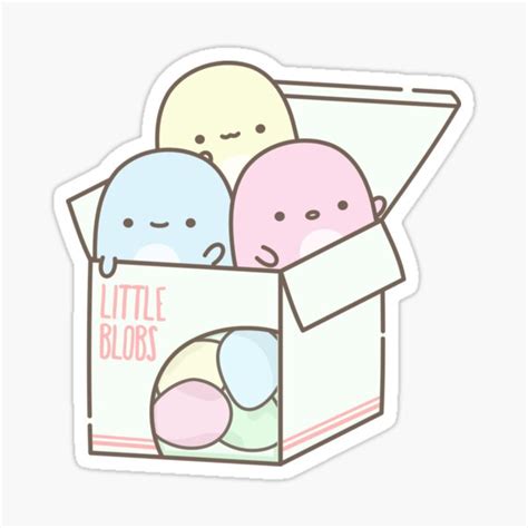 Little Blobs Box Of Candy Sticker For Sale By Itsating Redbubble