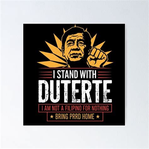 Free Duterte Supporter President Rodrigo Digong Duterte Poster For