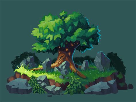 Tree Painting Process Video And Download In Comments R ProCreate