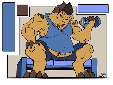 A Giant Krogans Workout By Dorgan Fur Affinity [dot] Net