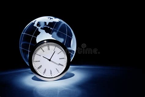 Globe And Clock Stock Image Image Of South Light Global 18550475