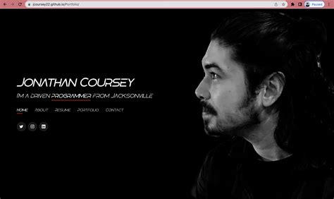 GitHub Jcoursey Portfolio My Portfolio Page