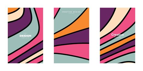 Abstract Trendy Geometric For Poster Template Frame Design Abstract Retro With Outline And