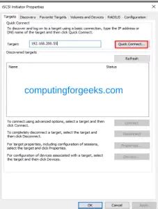 Configure ISCSI Target Initiator On Windows Server ComputingForGeeks