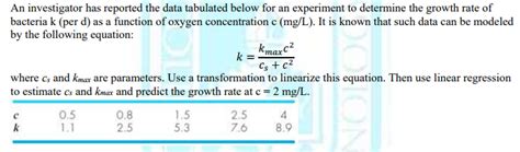 Solved An Investigator Has Reported The Data Tabulated Below