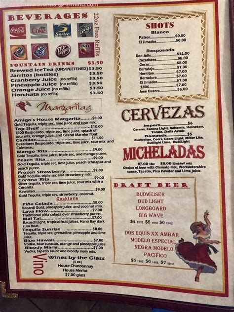 Online Menu Of Amigos Restaurant Kahului Hawaii 96732 Zmenu