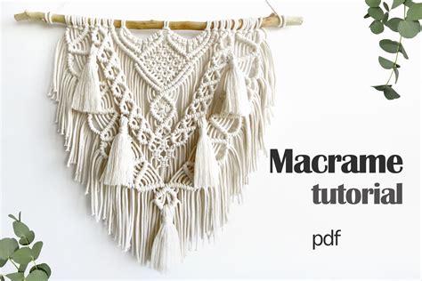 Macrame Boho Wall Hanging Pattern PDF Graphic By Moon Mood Creative Fabrica