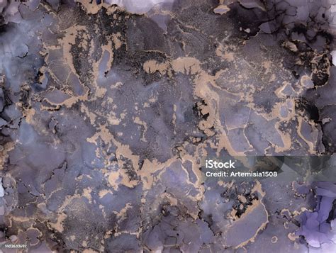 고급 추상적 인 배경 알코올 잉크 기술 블랙과 골드 유체 예술 회화 물 색깔 알코올 잉크 스플래시 액체 흐름 텍스처 페인트 디지털 종이 순수 미술 패턴 0명에 대한 스톡