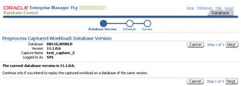 Oracle Base Database Replay In Oracle Database 11g Release 1