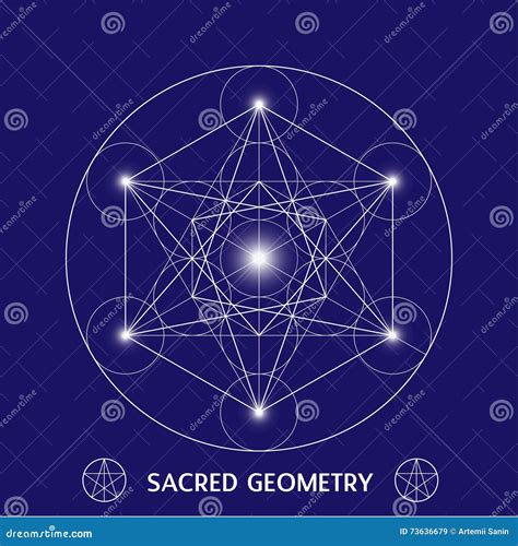 Metatrons Cube Symbol Stock Illustration Illustration Of Platonic 73636679