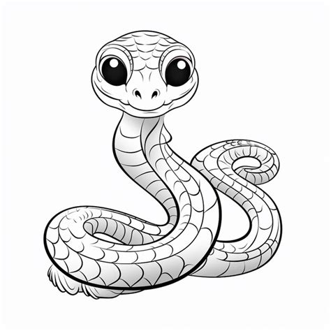 Premium Ai Image Oenpelli Python Cute Designs Cute Angel Flat Coloring Book Kawaii Line Art