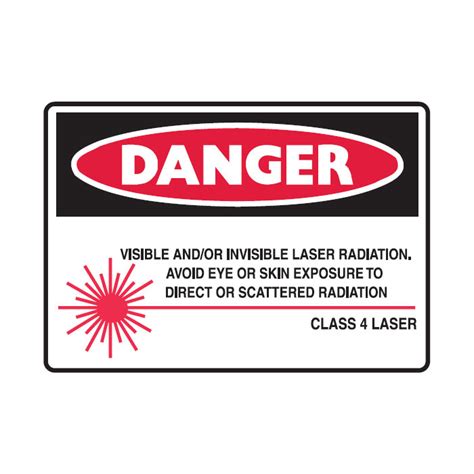 Laserradiation Signs Visible Andor Invisible Laser Radiation Avoid