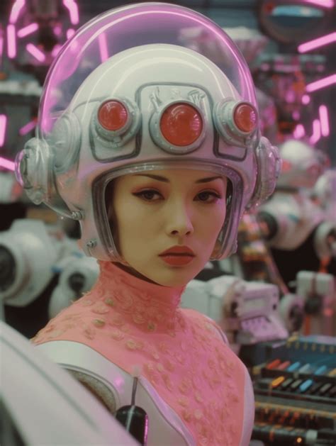 Space Girls Wearing Retro Futuristic Helmets Rmidjourney