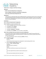Packet Tracer Configure Initial Router Settings Matt Bly Docx Packet Tracer
