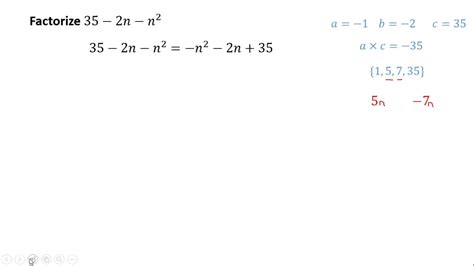 5 Factorizing Quadratic Trinomials Question 4 Youtube
