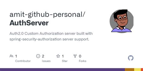 GitHub Amit Github Personal AuthServer Auth2 0 Custom Authorization