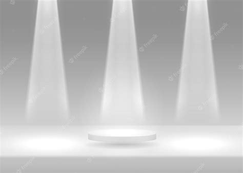 제품 디스플레이 프레 젠 테이 션 3d 현실적인 벡터 일러스트 레이 션에 대 한 실린더 받침대 연단 프리미엄 벡터