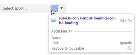 DropDownList Loading Indicator Renders Inside A Button Which Changes