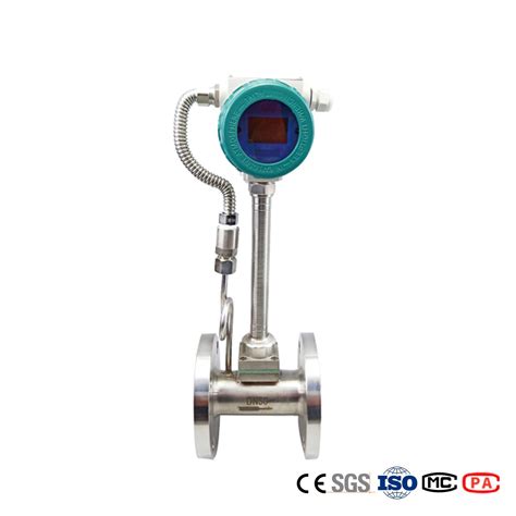 Vortex Flow Meter Flange Connection Battery Powered 4 20ma Rs485 Dn10 Dn300 Water Flow Meter