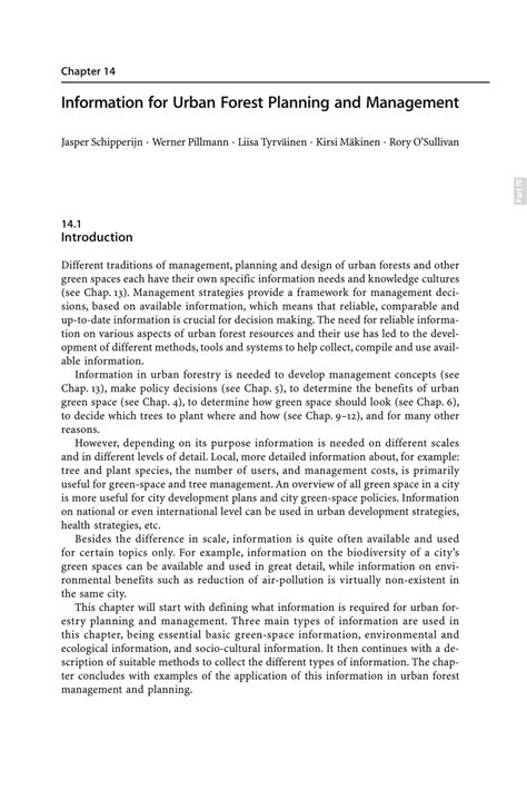 Pdf Information For Urban Forest Planning And Management