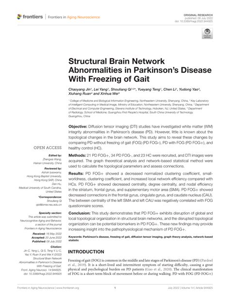 Pdf Structural Brain Network Abnormalities In Parkinsons Disease