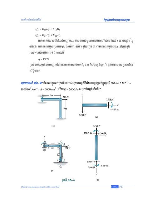 16 plane frame analysis using the stiffness method