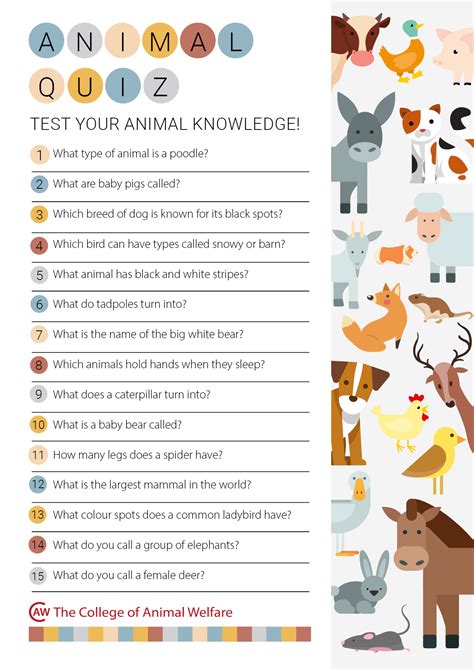 Animal Quiz Questions And Answers Quiz Animals Answers Quest