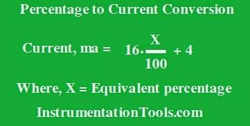 Formula To Calculate 4 20ma From Percentage Instrumentation Tools