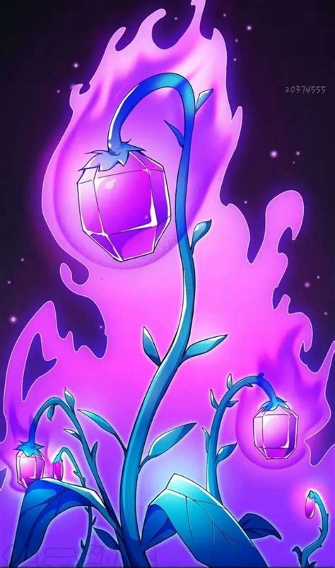 Purple Fantasy Flower Art