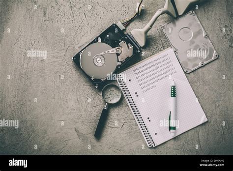 Concept Of Data Recovery Reading Data From Corrupted Hard Drive Hdd