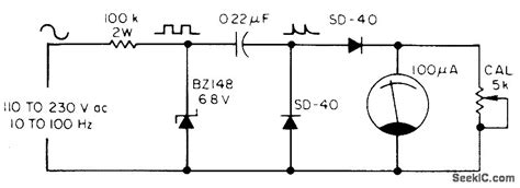 Powerfrequencymeter Measuringandtestcircuit Circuit Diagram