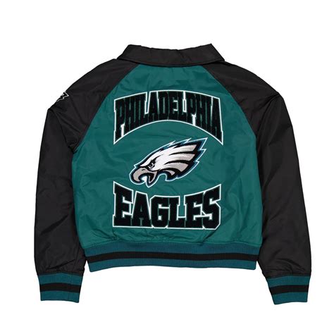 Green Black Philadelphia Eagles Throwback Jacket