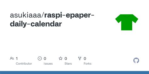 Github Asukiaaa Raspi Epaper Daily Calendar
