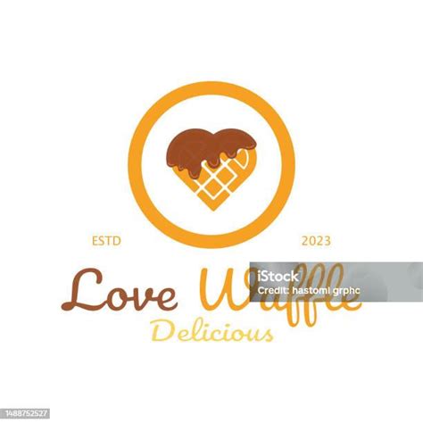 와플 로고 간단한 일러스트레이션 디자인 과자 가게 엠블럼 배지 베이커리 사업 생과자 빵집 벡터 웨이퍼에 대한 스톡 벡터 아트 및