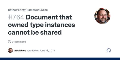 Document That Owned Type Instances Cannot Be Shared Issue Dotnet EntityFramework Docs
