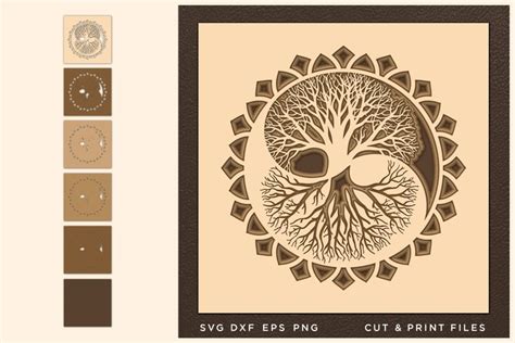 Tree Of Life Svg Cut File Multilayer Layered