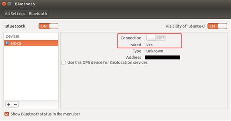 Ubuntu Bluetooth Connection To Hc 05 Paired But Not Connected In